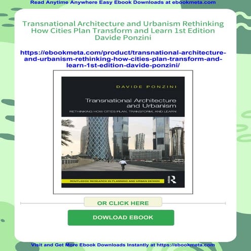 Transnational Architecture and Urbanism Rethinking How Cities Plan ...