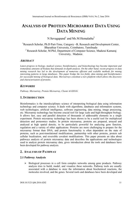 Analysis Of Protein Microarray Data Using Data Mining Pdf 3541