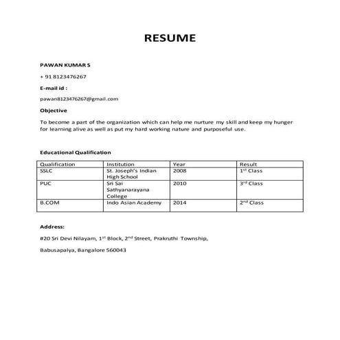 PAWAN RESUME | PDF
