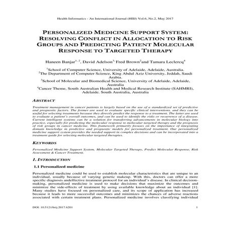 Health Informatics: An International Journal (HIIJ) | PDF