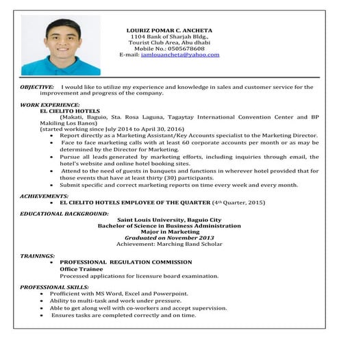 MARIE RESUME | DOC
