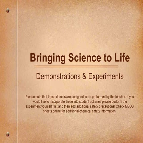 Bringing Life to Science in the classroom ppt | PPT