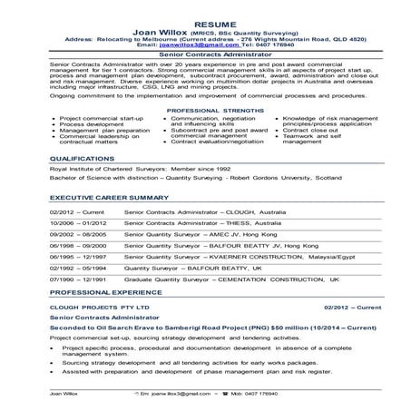 Joan Willox Senior CA - Resume | DOCX