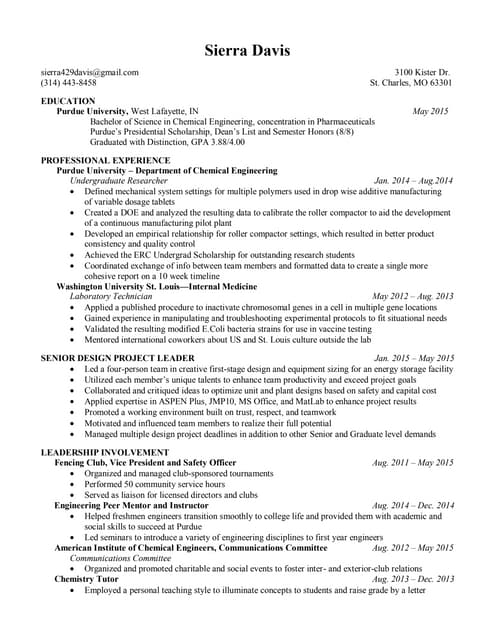 IR Resume Final general | PDF