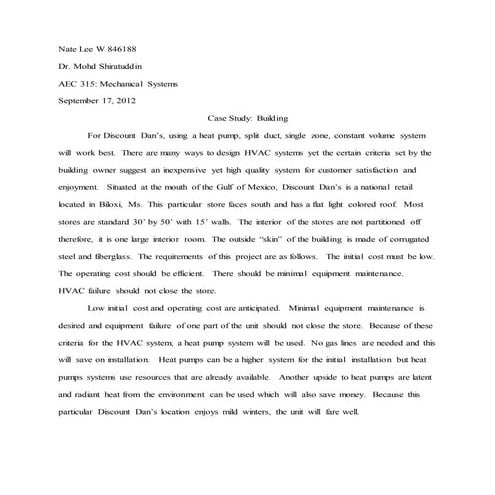 HVAC Case Study | DOCX