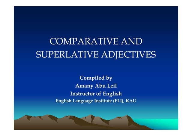 Double comparative grammar | PPT