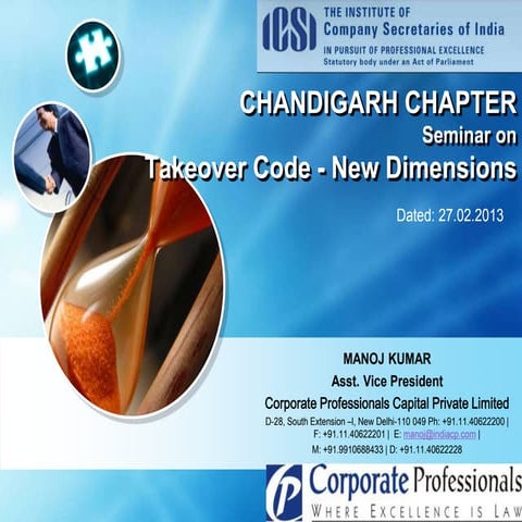ICSI_Chandigarh_Takeover Code_MK | PPT