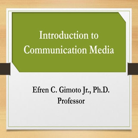 Communication Media | PPT