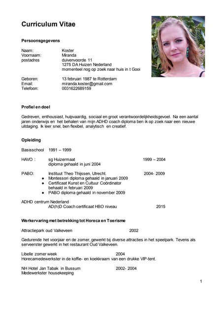 Curriculum vitae | PDF