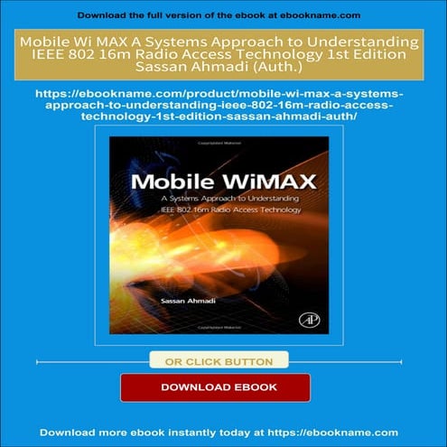Download ebooks file Mobile Wi MAX A Systems Approach to Understanding IEEE 802 16m Radio Access ...