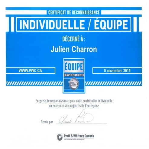 Julien Charron presentations