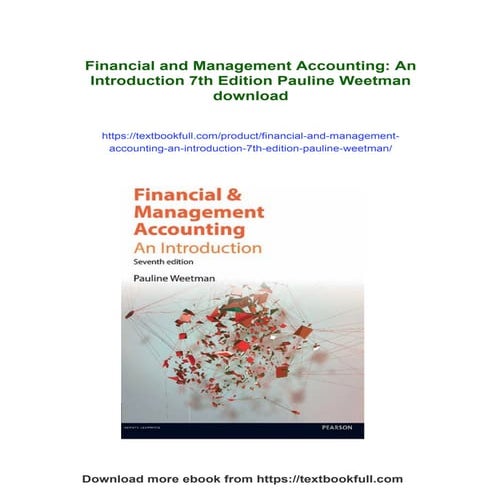 Financial and Management Accounting: An Introduction 7th Edition ...