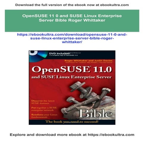 Buy ebook OpenSUSE 11 0 and SUSE Linux Enterprise Server Bible Roger Whittaker cheap price | PDF