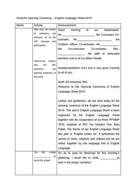 Example script for moderator | PPTX