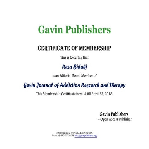 Gavin Certificate | PDF | Publishing Industry | Industries