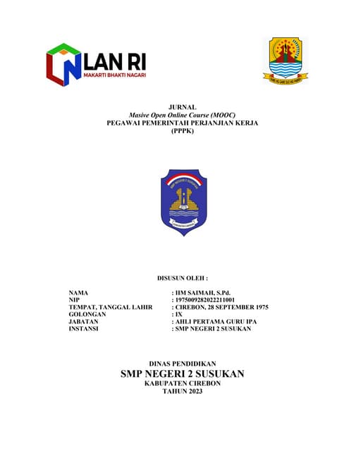 Contoh Jurnal Resume Materi MOOC PPPK .docx
