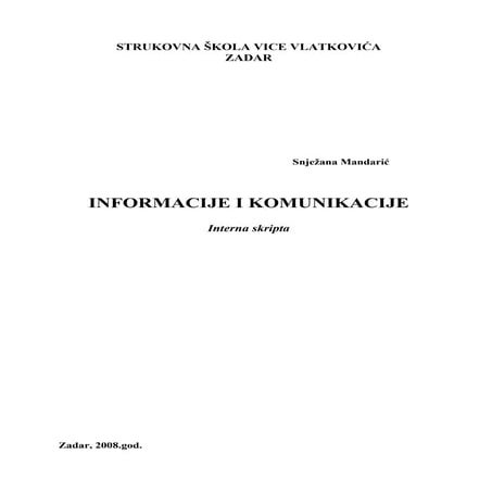 Informacije i komunikacije | PDF