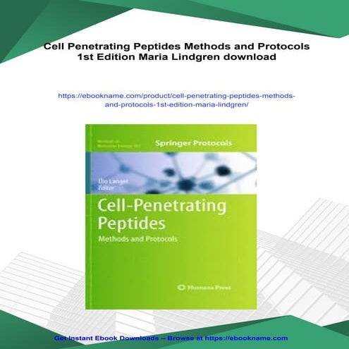 Cell Penetrating Peptides Methods and Protocols 1st Edition Maria ...