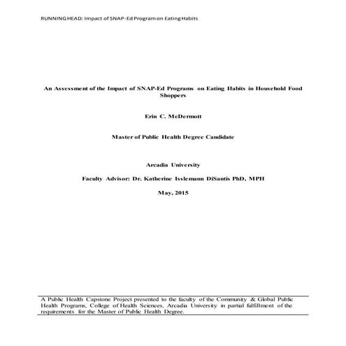 PBH 695 SNAP-Ed Thesis | PDF