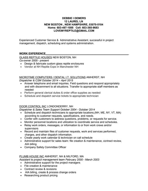 Debbie Demers presentations