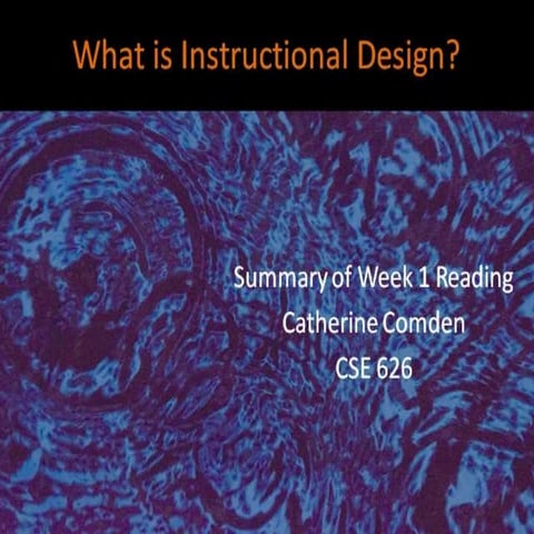 626 Week 1 Comden | PPTX | Educational Assessment | Education