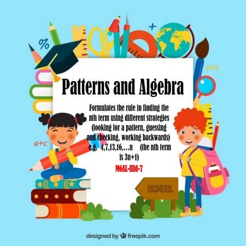 Mathematics Grade 6:Patterns and Algebra1 | PPTX