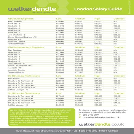WDT December 2014 London Salary Guide | PDF | Civil Engineering ...