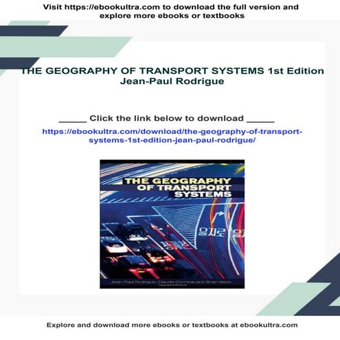 THE GEOGRAPHY OF TRANSPORT SYSTEMS 1st Edition Jean-Paul Rodrigue | PDF