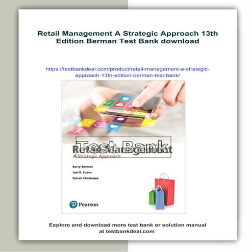Retail Management A Strategic Approach 13th Edition Berman Test Bank | PDF