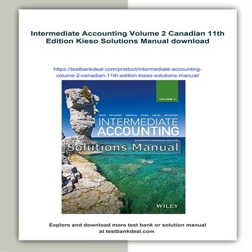Intermediate Accounting Volume 2 Canadian 11th Edition Kieso Solutions ...