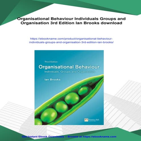Organisational Behaviour Individuals Groups and Organisation 3rd ...