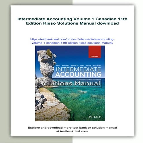 Intermediate Accounting Volume 1 Canadian 11th Edition Kieso Solutions
