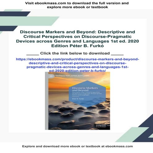 Discourse Markers and Beyond: Descriptive and Critical Perspectives on ...