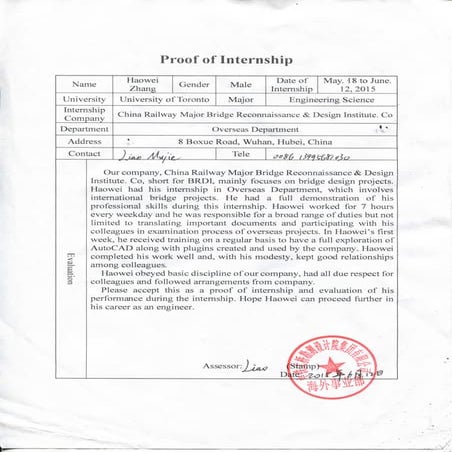 Proof of Internship | PDF