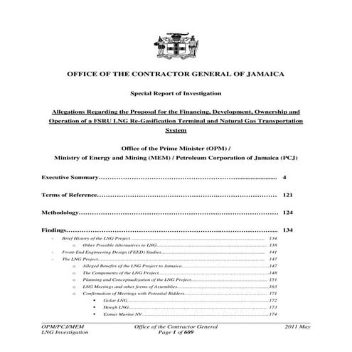 628 ocg lng special investigation report part 1 | PDF