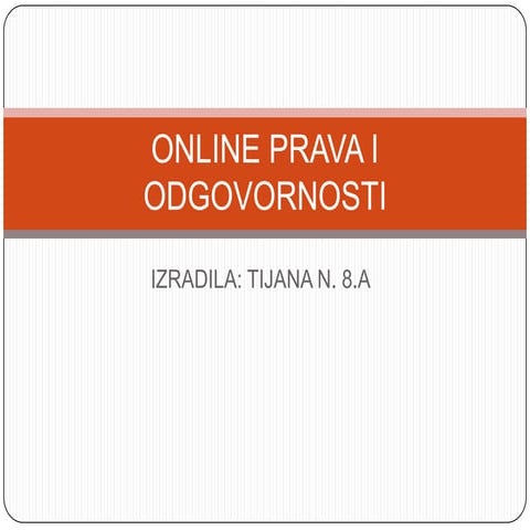 628 online prava i odgovornosti tijana | PPSX