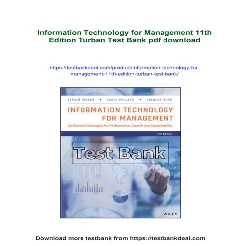 Information Technology for Management 11th Edition Turban Test Bank | PDF