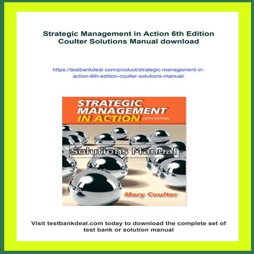 Strategic Management in Action 6th Edition Coulter Solutions Manual | PDF