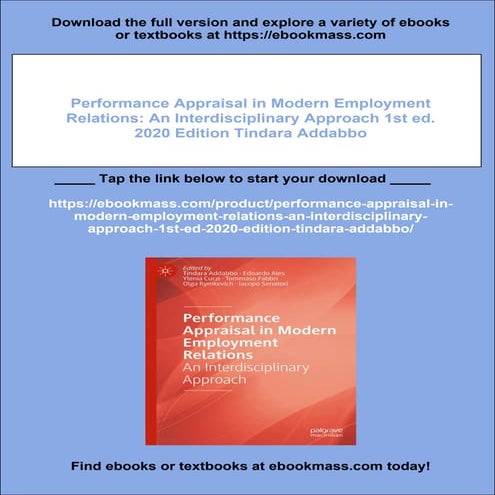 Performance Appraisal in Modern Employment Relations: An ...