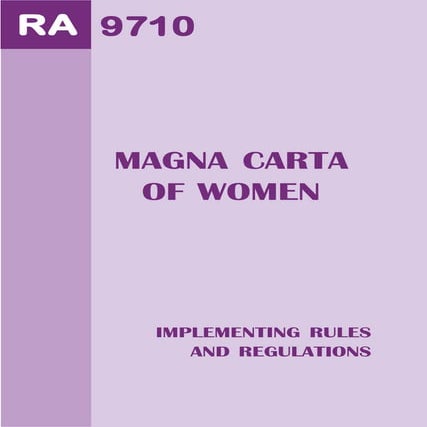 MAGNA CARTA for WOMEN R.A. 9710 | PPT