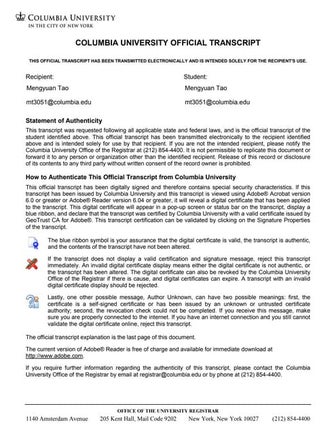 RCC Transcript | PDF