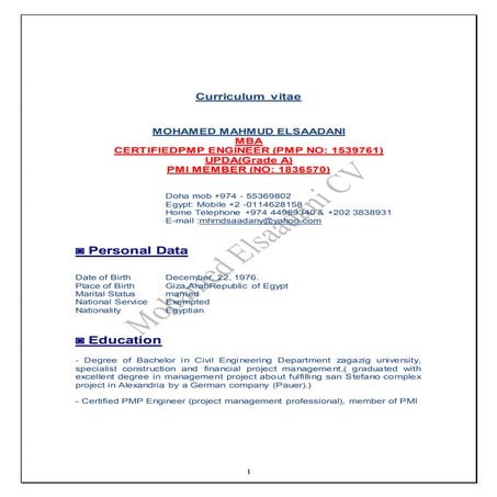 CV mohamed | DOCX