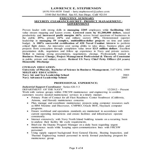 Senior Group Leader / Lead Project Administrator | DOCX