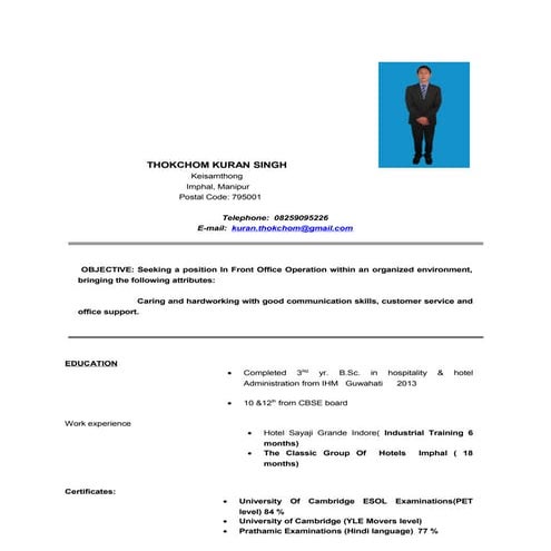 Kuran's Resume 2016 | DOC