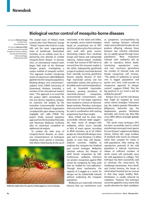 Wolbachia based strategies to control insect pests and disease vectors | PPTX