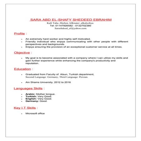 SARA CV (2) | PDF