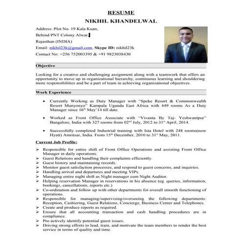 NIKHIL KHANDELWAL CV Sept, 2016 (1) | PDF