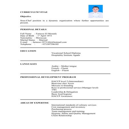 mostafa cv | DOC | Bars & Restaurants | Attractions