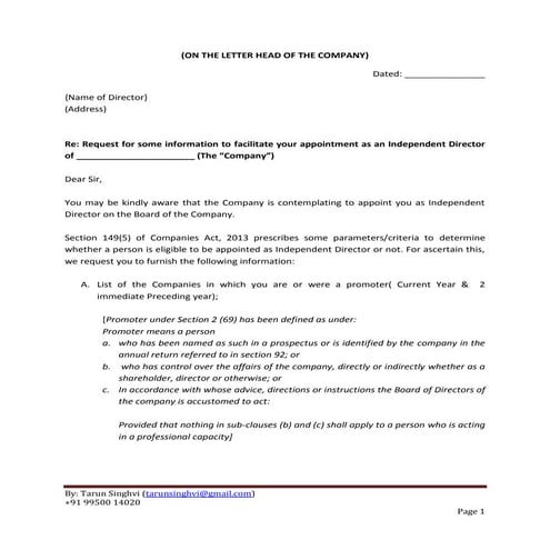 ICSI letter to director for some details | PDF