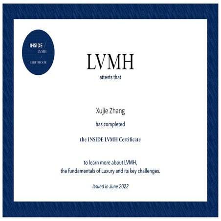 INSIDE LVMH CERTIFICATE | PDF